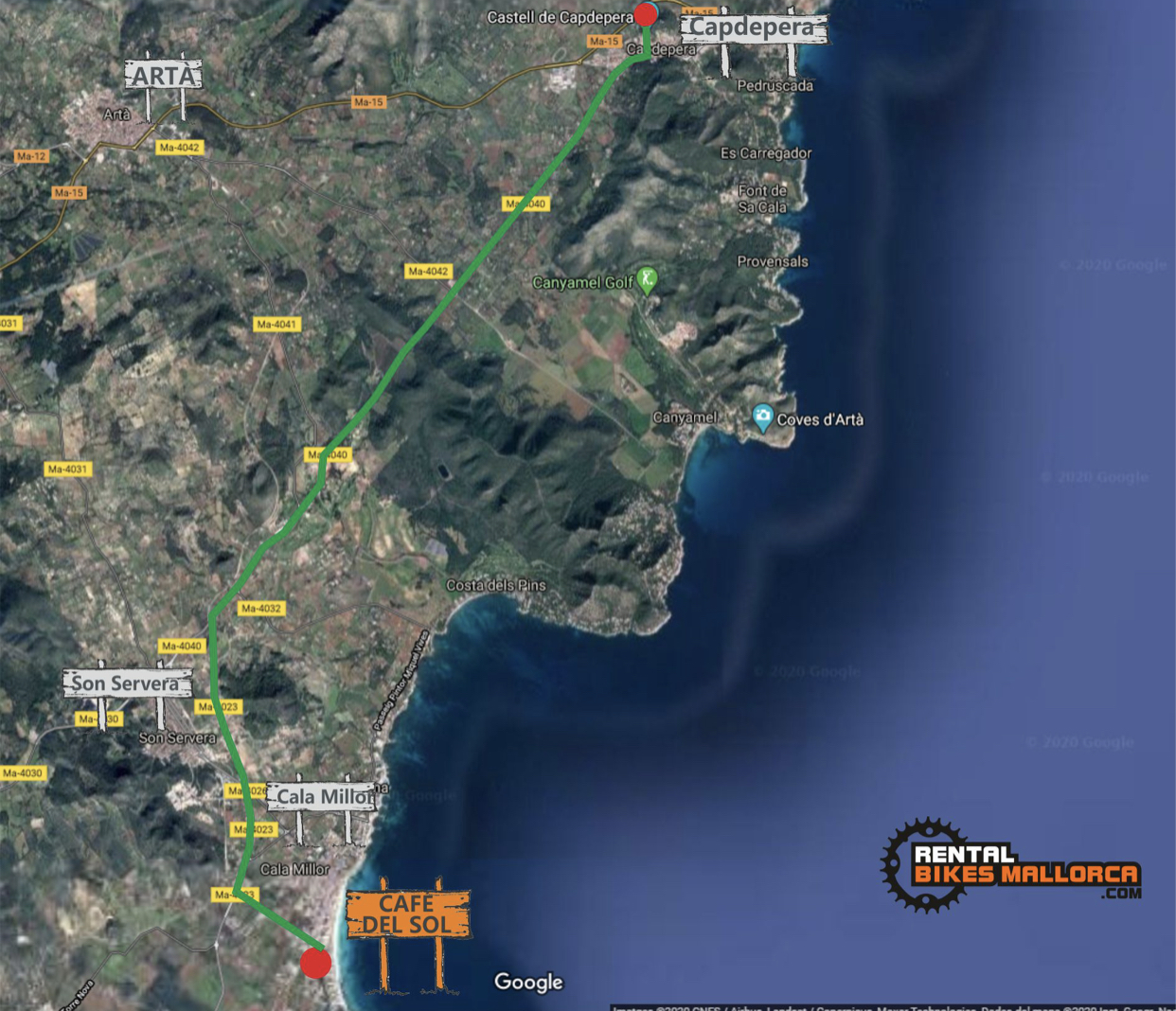 Castillo de Capdepera - Alquiler de bicicletas Mallorca